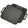 Bayou Classic Cast Iron Reversible Square Griddle, 14 Inch, Traditional ...