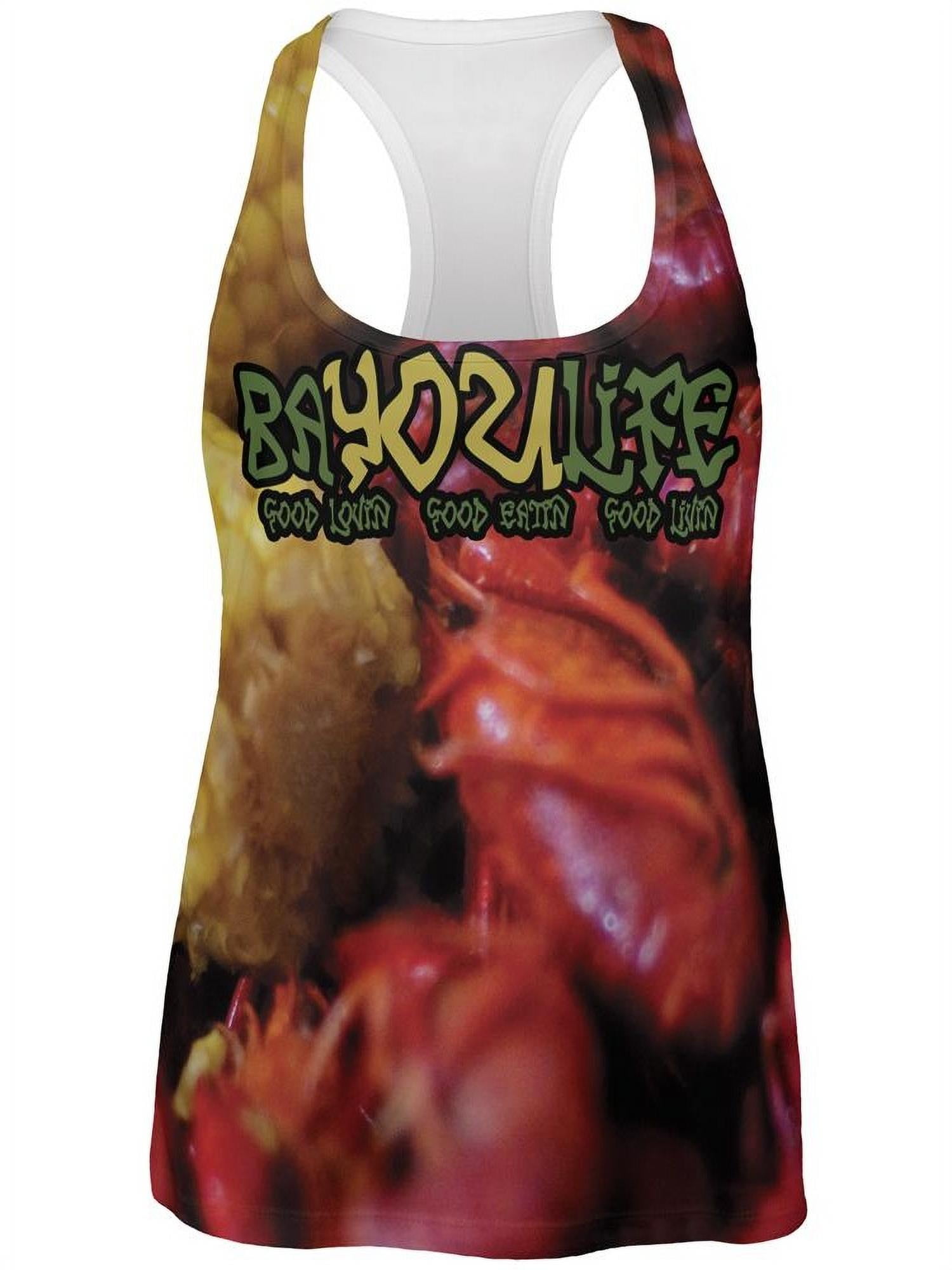 Bayou Life Crawfish Boil Cajun Louisiana All Over Womens Work Out Tank ...