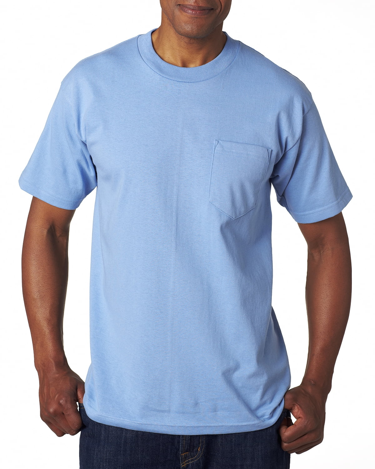 Bayside Adult 6.1 oz., 100% Cotton Pocket T-Shirt - BA7100 - Walmart.com