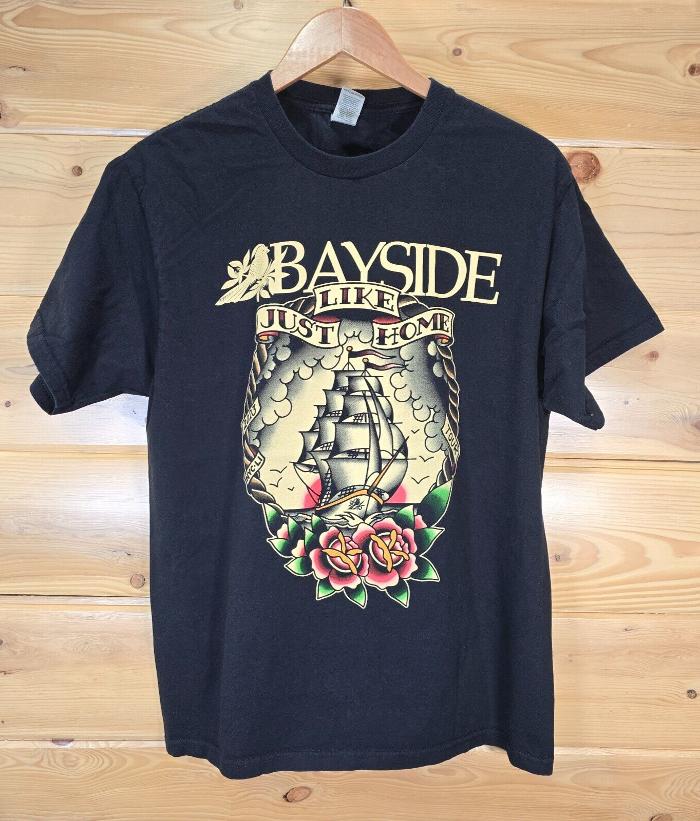 Bayside Just Like Home Band T Shirt Men Large Double Sided Concert Tour ...