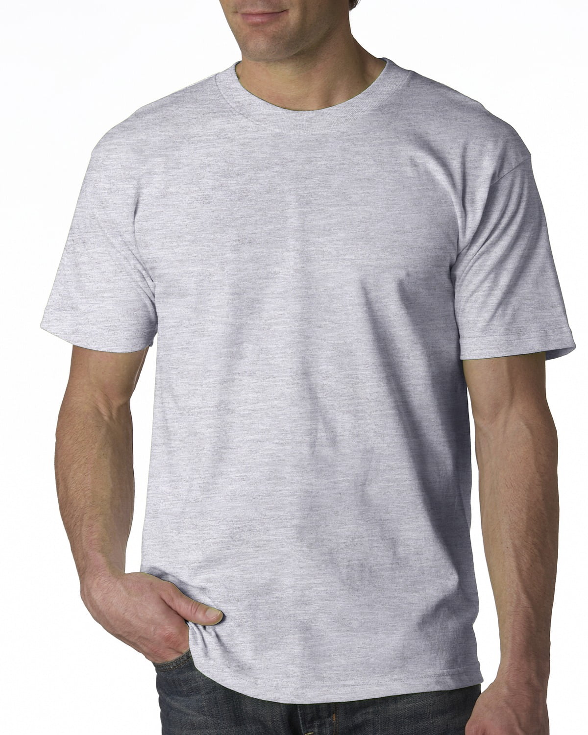 Bayside Men's American made cotton Basic T-Shirt, Style BA5100 ...