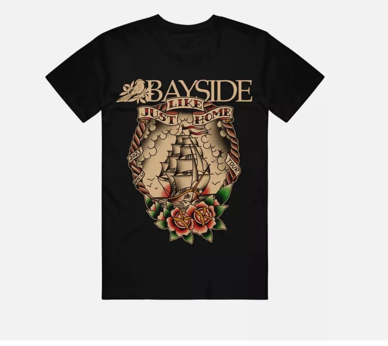 Bayside band black Unisex T-shirt short sleeve All sizes PP2326 ...