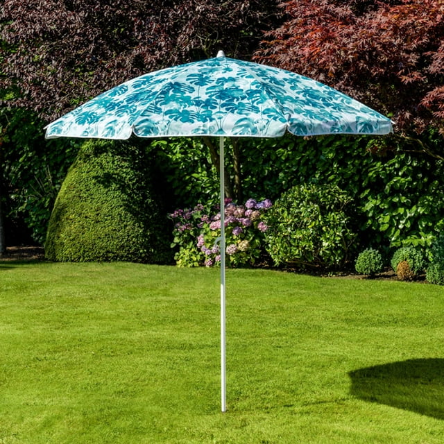 Bayside21 6.5ft Outdoor Beach Umbrella with Sand Anchor and UV50+ Sun ...