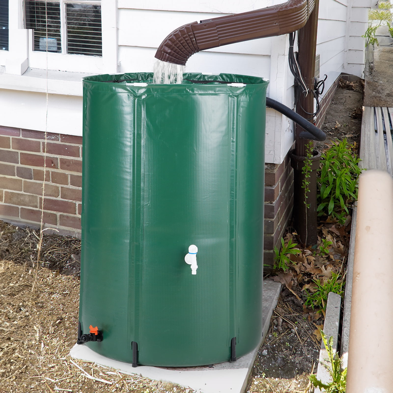 BaytoCare 100 Gallon Portable Rain Barrel Farms Water Storage Saver for ...