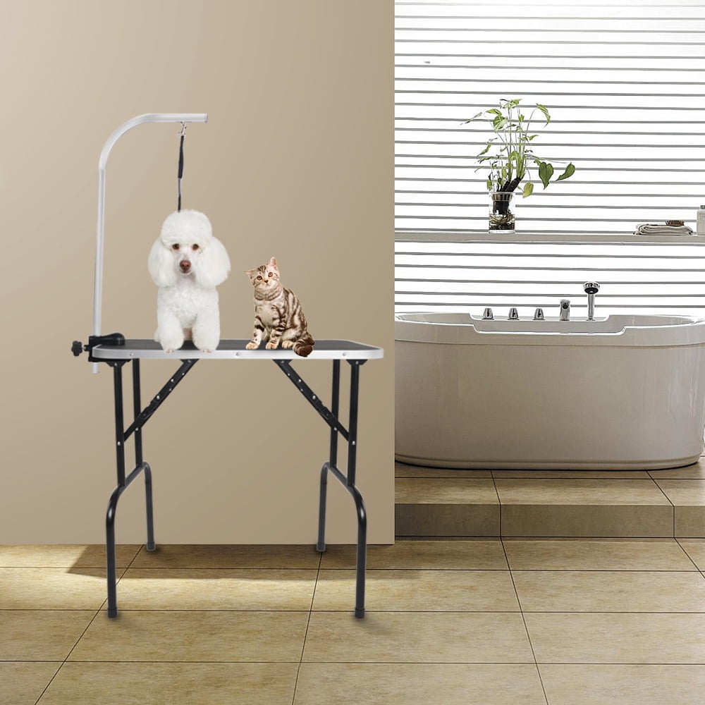 BaytoCare 31-inch Foldable Pet Dog Grooming Table with Adjustable ...