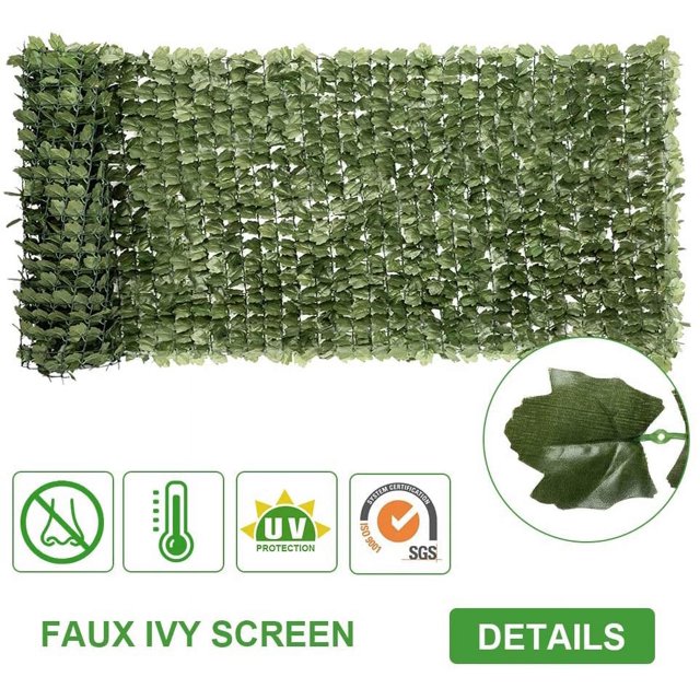 BaytoCare 39"x119" Artificial Faux Ivy Hedge Privacy Fence Screen ...