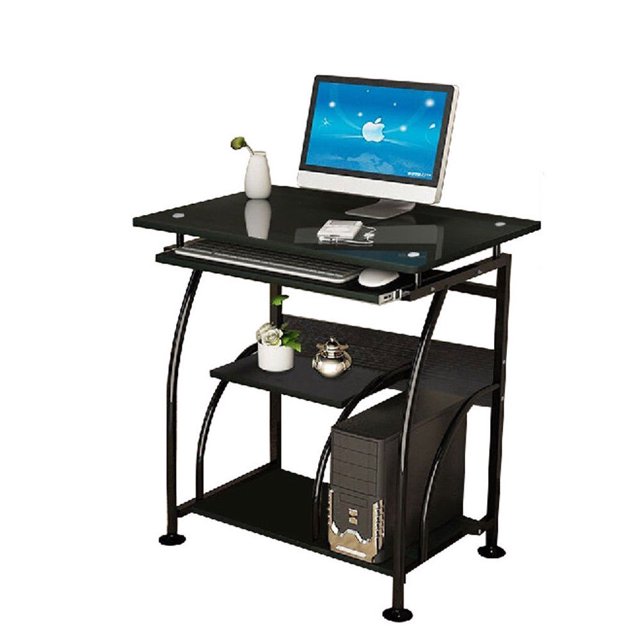 BaytoCare Exquisite Integrated Stalinite Office Desk Glass Top Corner ...