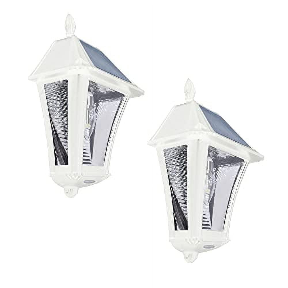 Baytown II Bulb Outdoor Solar Wall Sconce - White - Walmart.com