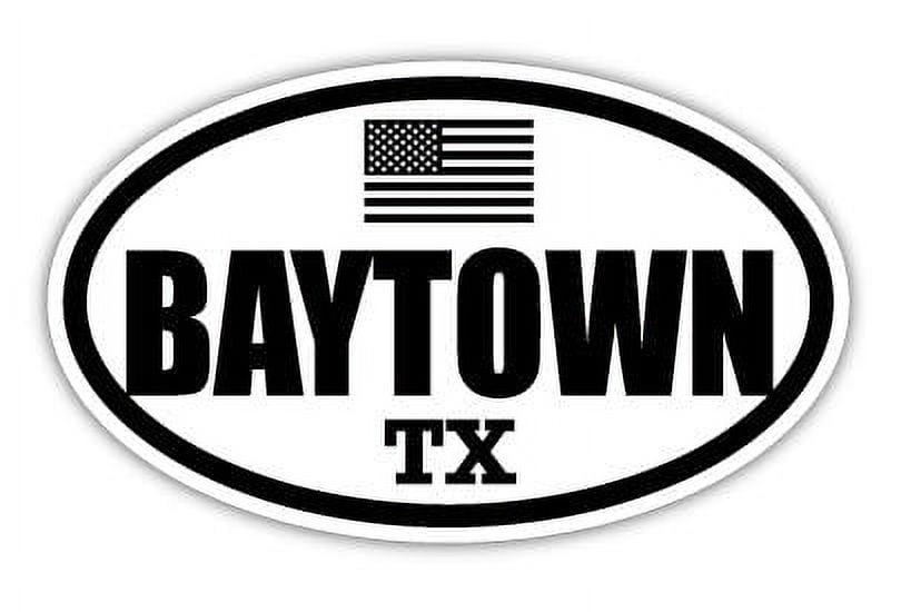 Baytown TX Texas Harris County Stealthy Subdued Old Glory US Flag Oval ...