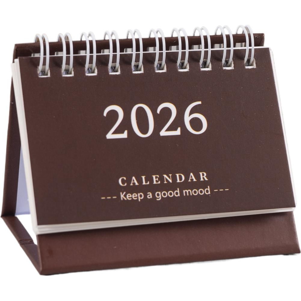 Bayufint 2026 Small Standing Flip Calendar - Metal Twin-Wire Binding ...