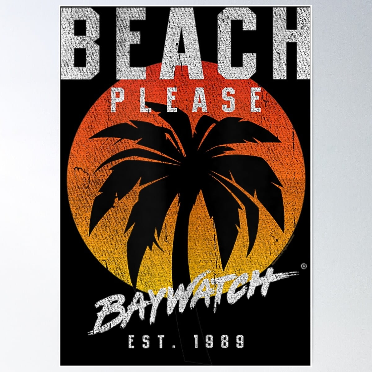 Baywatch Beach Please Poster Wall Art, Modern Wall Decor For Living ...