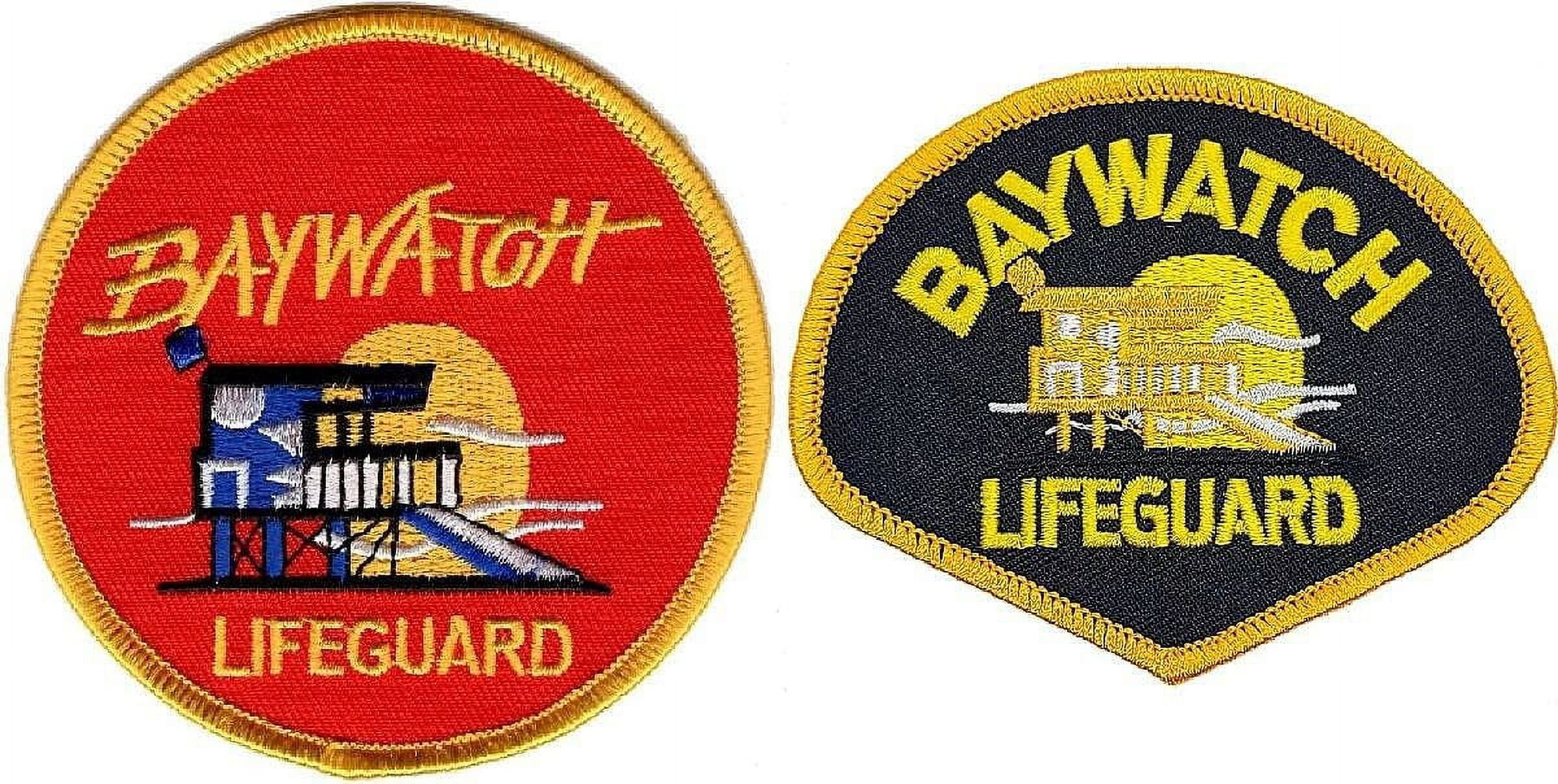 Baywatch TV Series Lifeguard Costume Patch 2PC Bundle Set - Iron on sew ...