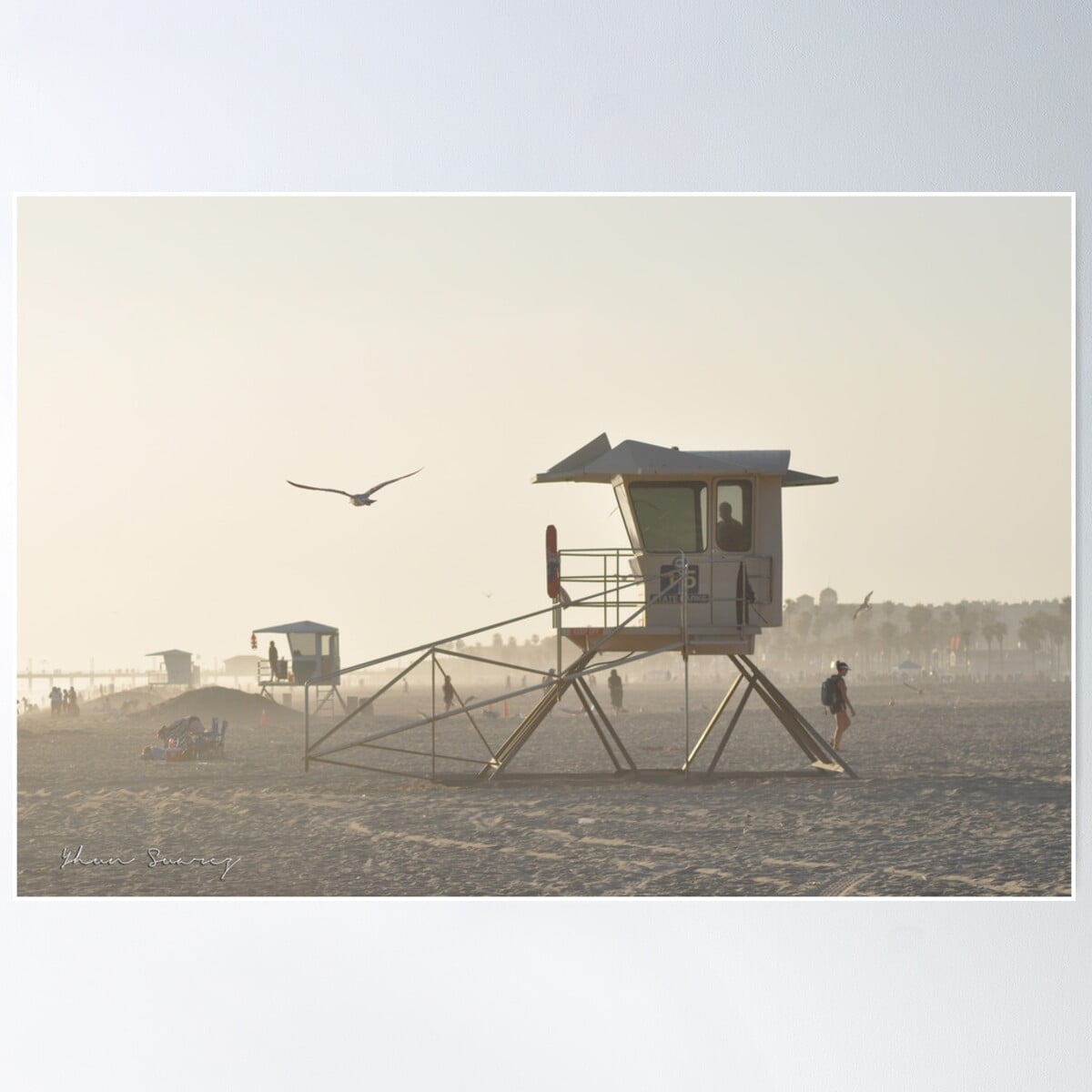 Baywatch Tower Poster Wall Art, Modern Wall Decor For Living Room ...