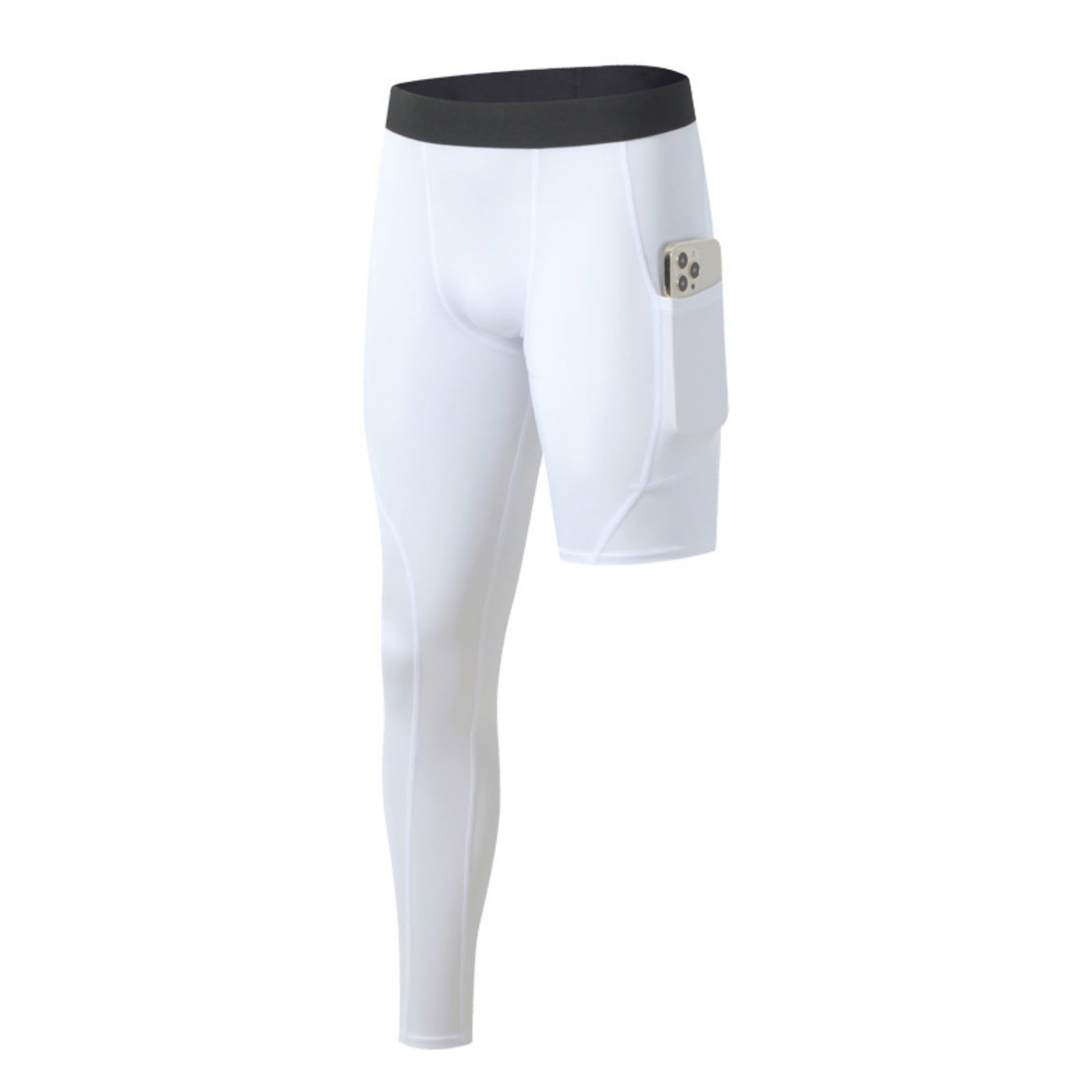 Baywell 1 2 3 Pack Mens One Leg Compression Tights For Basketball Dry