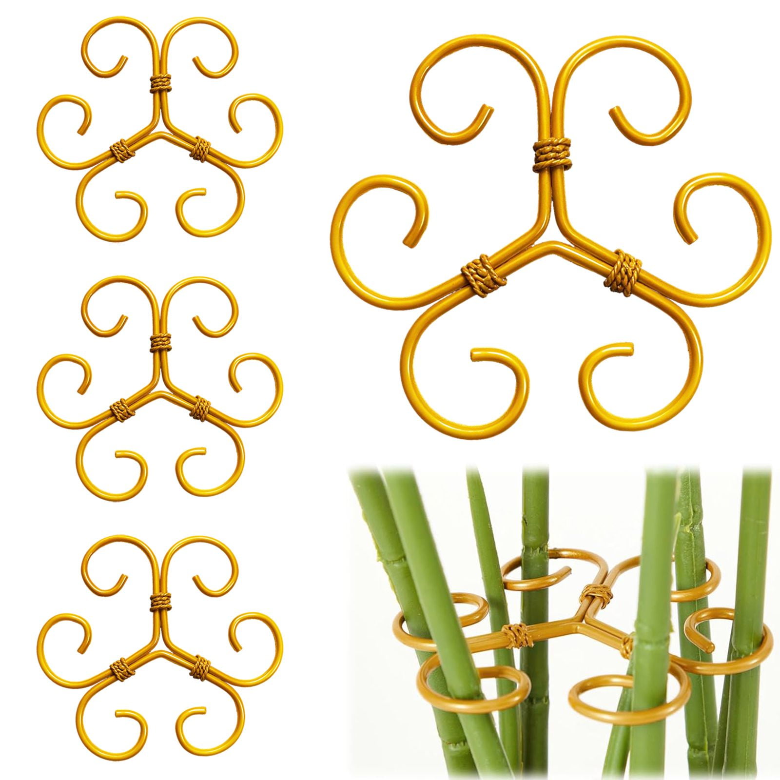 Baywell 1/4Pcs Plant Stem Support, Iron Monstera Plant Support, Plant ...