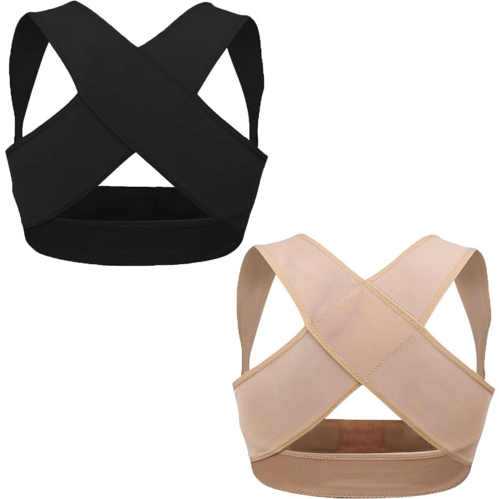 Baywell 2 Pack Chest Breast Support Belt Women Posture Corrector ...