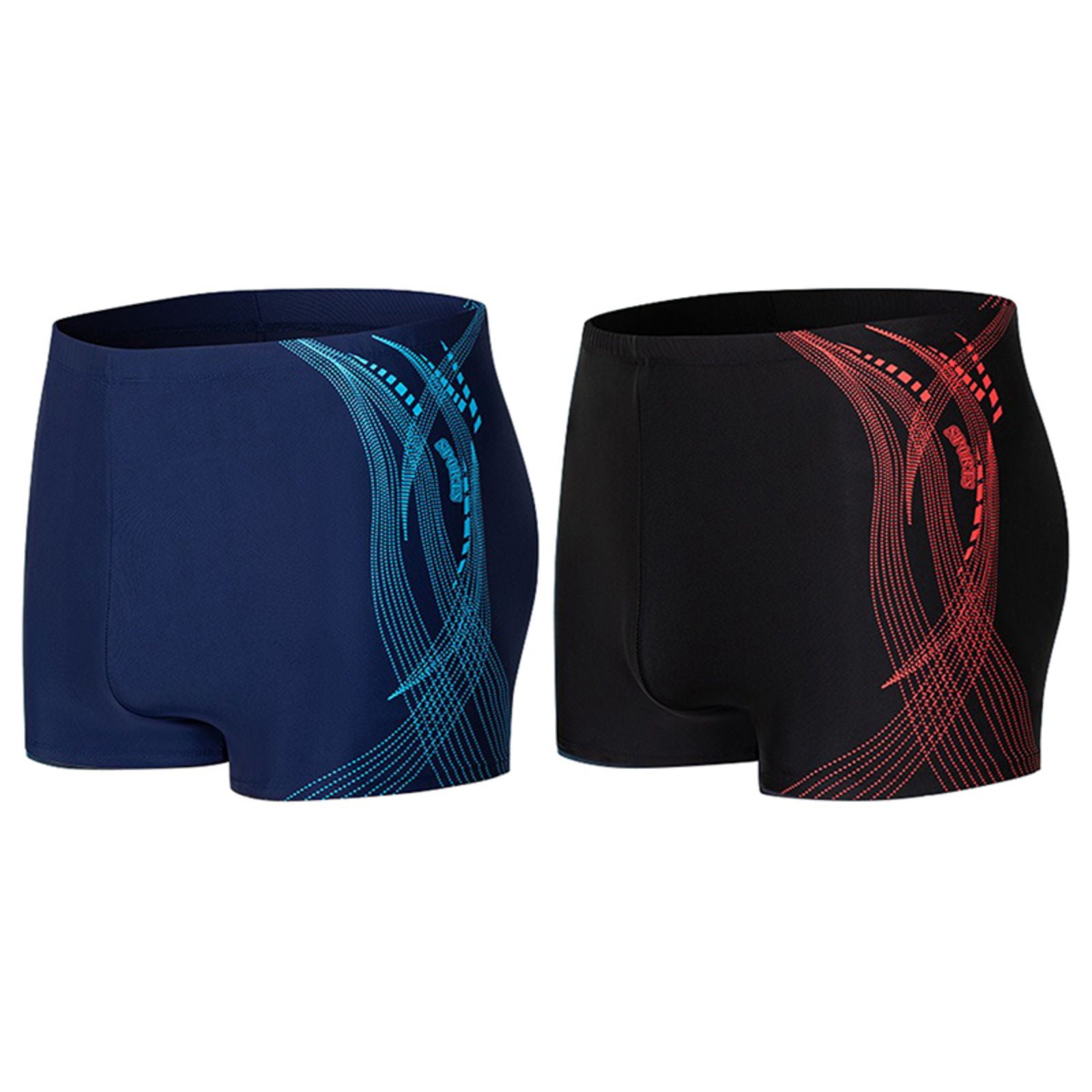 Baywell 2 Pack Swim Jammers for Men Quick Dry Square Leg Swim Briefs ...