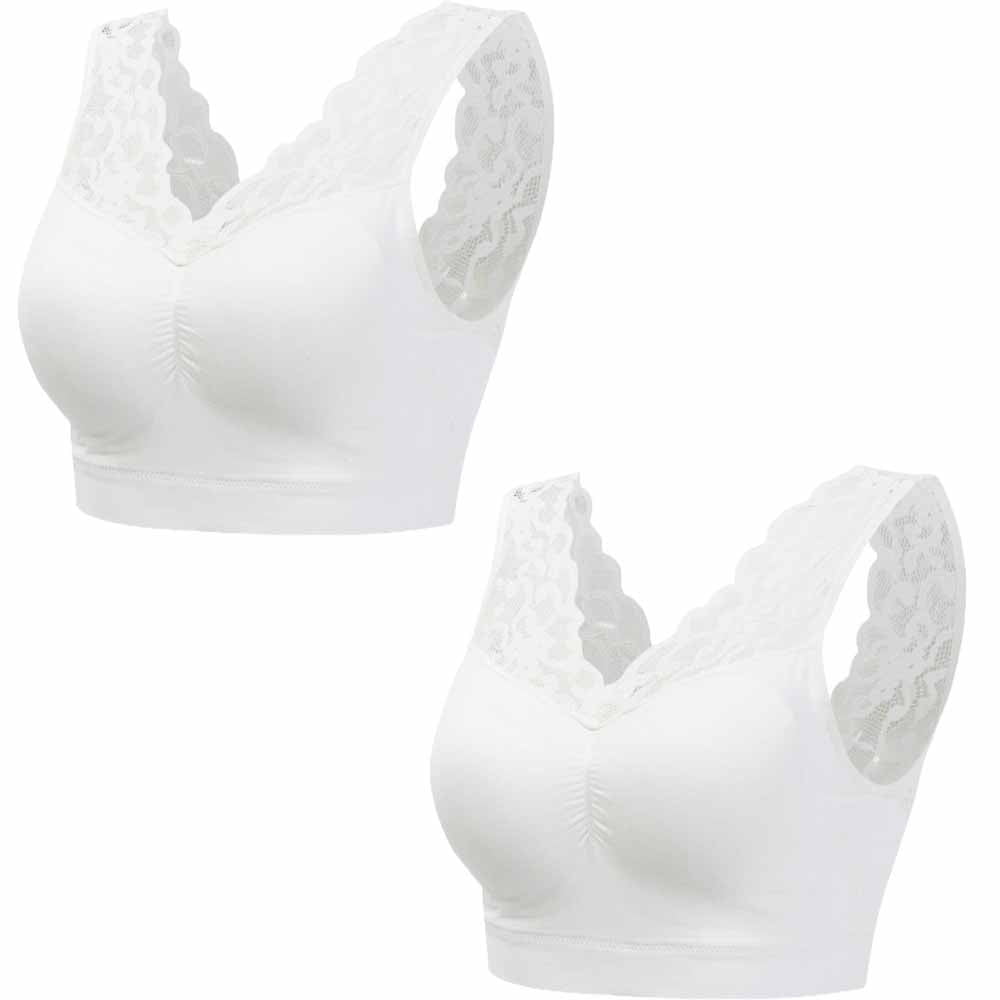 Baywell 2 Pack Women's Sexy Lace Deep V Bralette Comfort Revolution ...