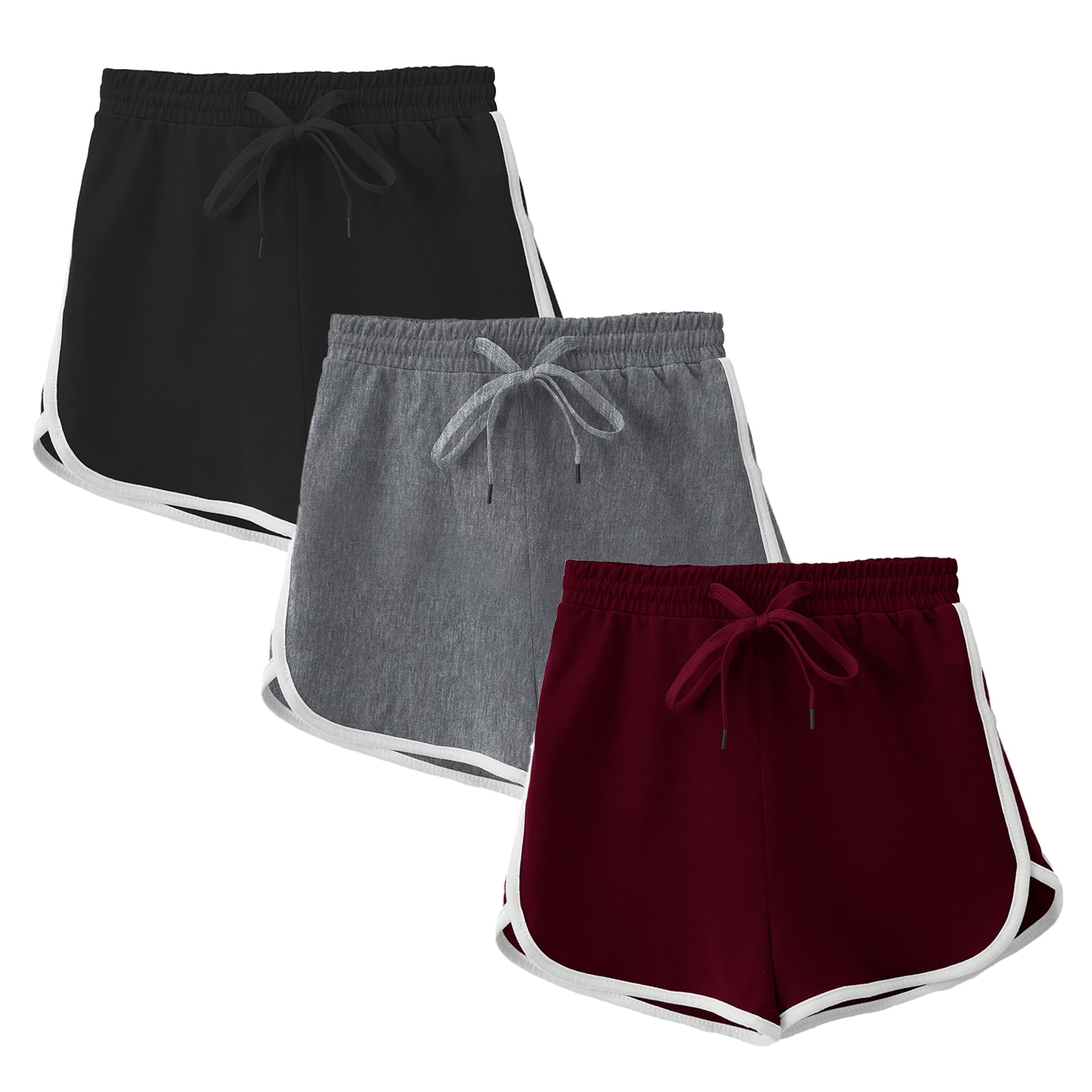 Baywell 3 Pack Girls Sport Shorts 6-12 Years Big Girls Dolphin Shorts ...