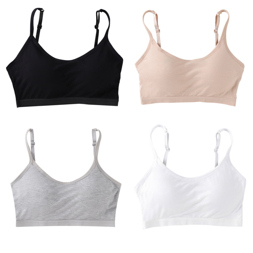 Baywell 4 Packs Girls Padded Training Bra Pack – Crop Cami Training ...