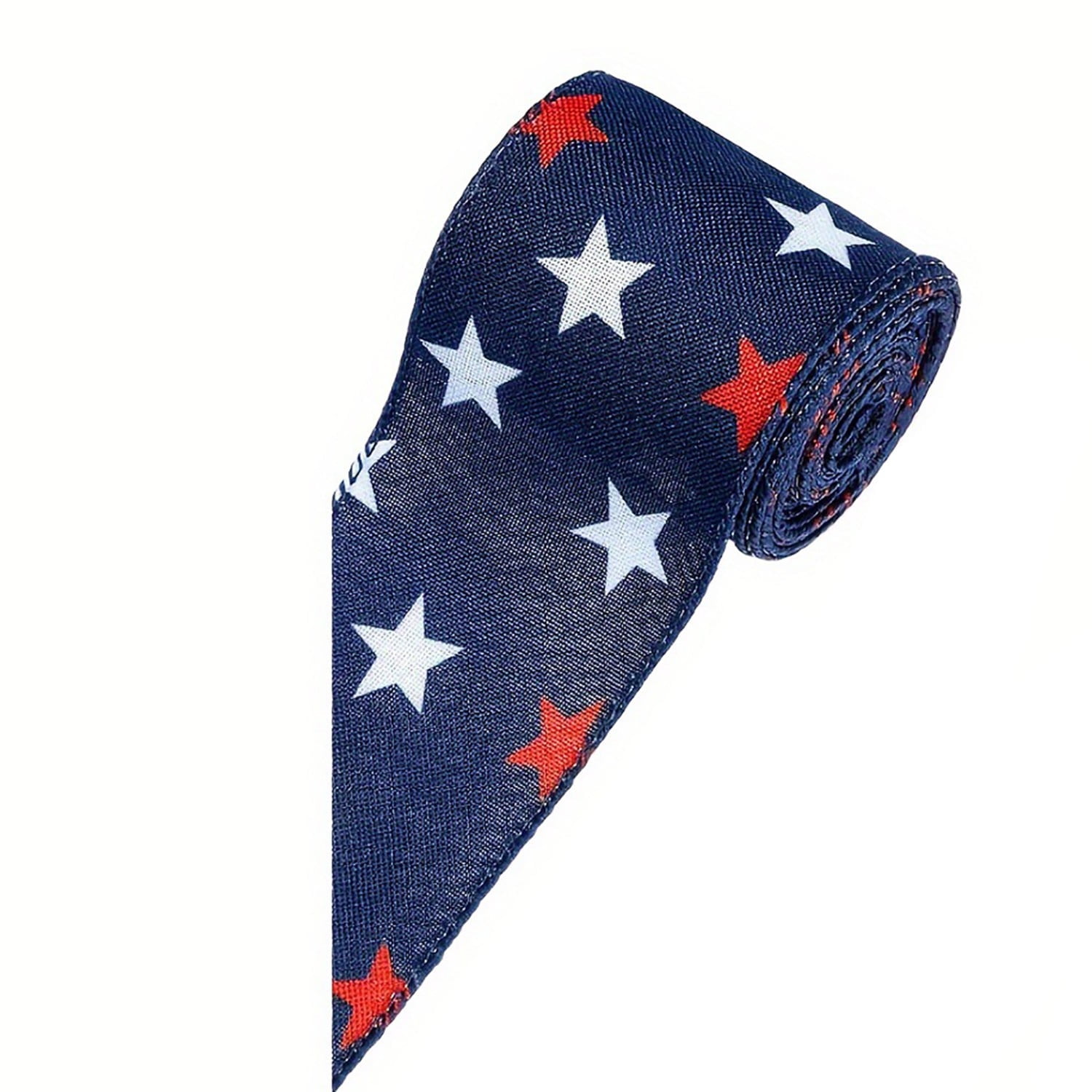 Baywell 5 Yard Festival Burlap Ribbon, 2 Inch Wide, USA Flag Stars ...
