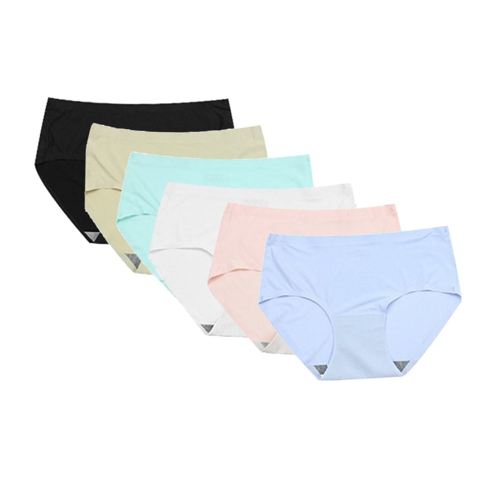 Baywell 6 Pack Girls Seamless Underwear No Show Panties Soft Stretch Briefs S-XXL - Walmart.com