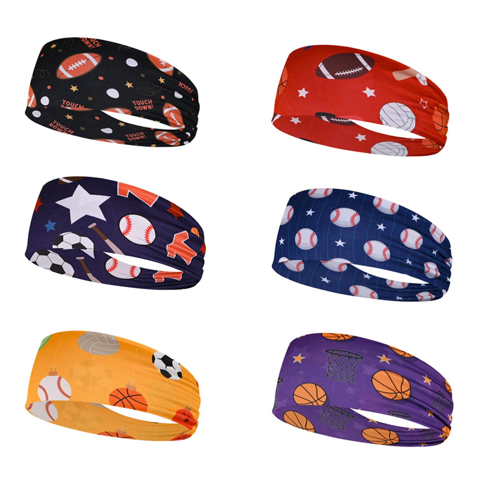 Baywell 6Pcs Children's Sports Headband Football Headbands Breathable ...