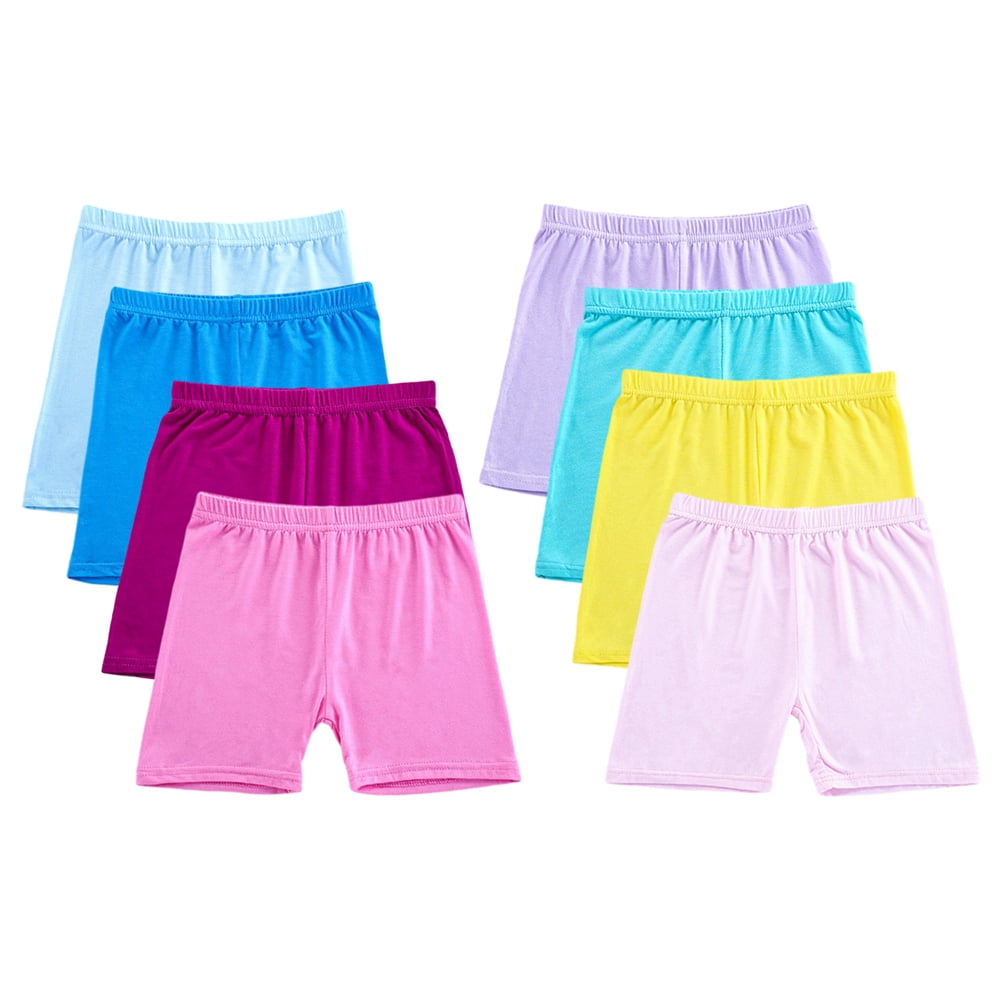 Baywell 8 Pack Toddler Girls Multi-Color Shorts Under Dress Breathable ...