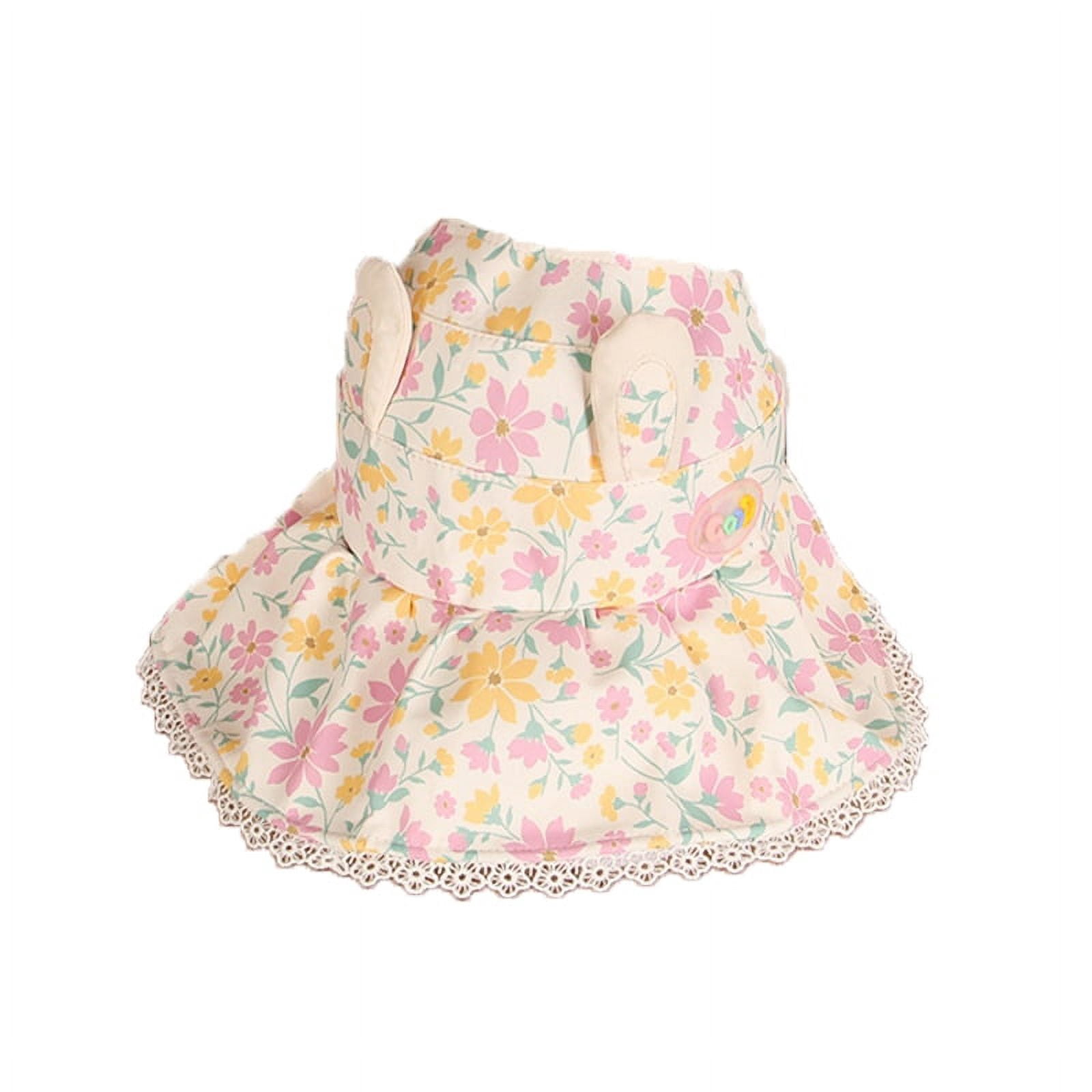 Baywell Baby Girls Sun Hat Adjustable Sun Protection Summer Beach Wide ...