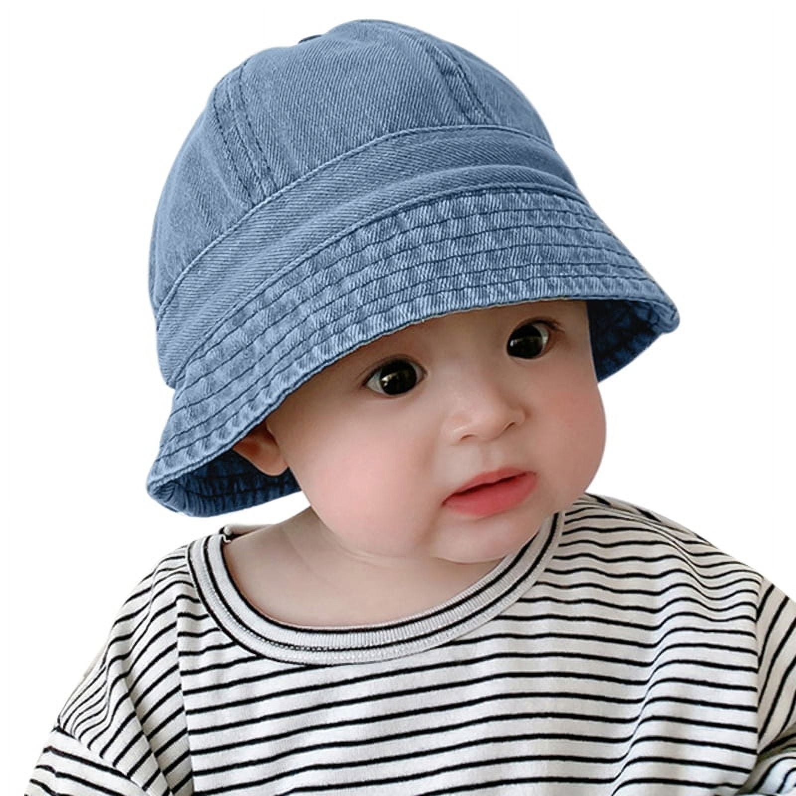 Baywell Baby Hat Children's Bucket Hat Boys And Girls Denim Sun Shading ...