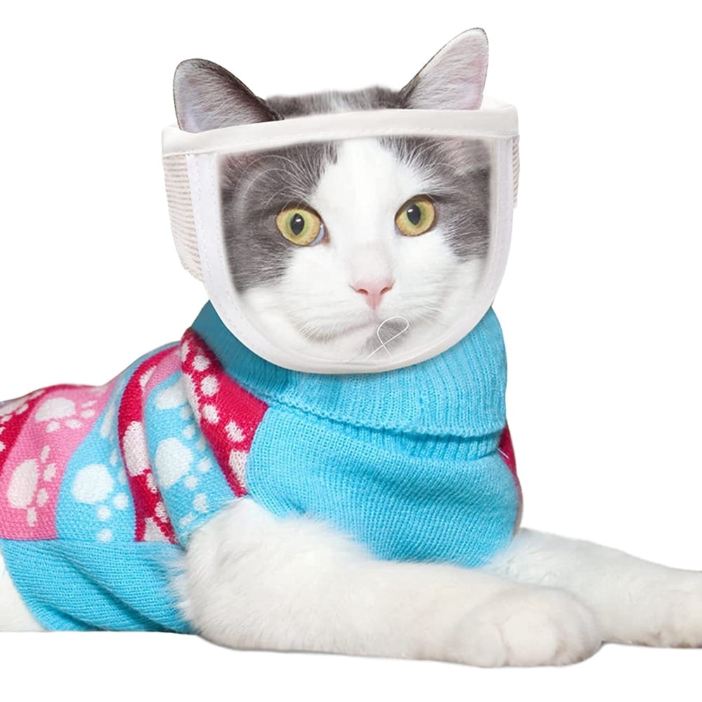 Baywell Cat Muzzle Anti-Bite Anti-Called Cat Mouth Cover Transparent ...