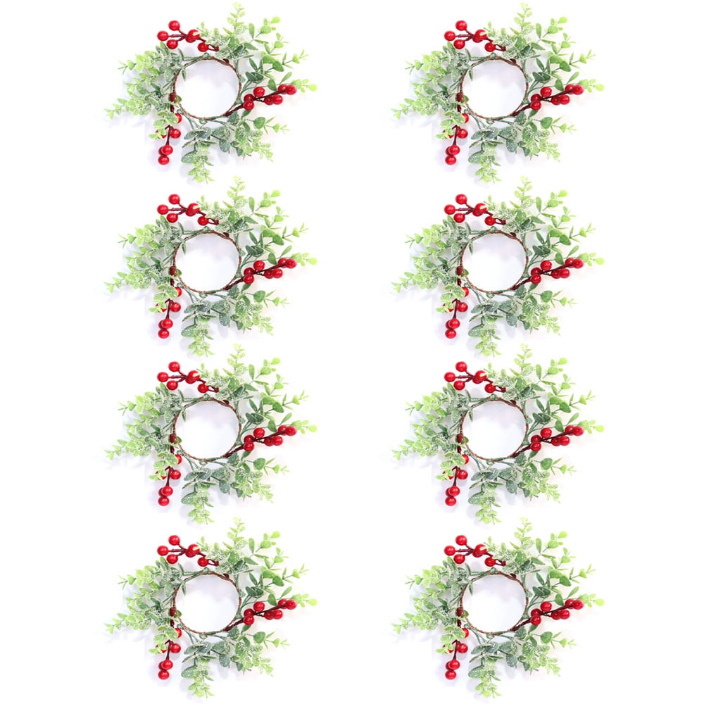 Baywell Christmas Candle Garland Simulation Colored Berry Candle ...