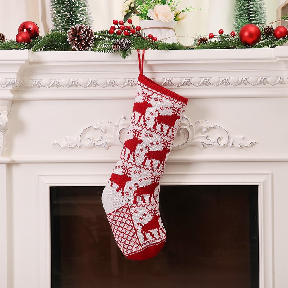 Baywell Christmas Stockings, 19 Inches Large Cable Knitted Stockings ...