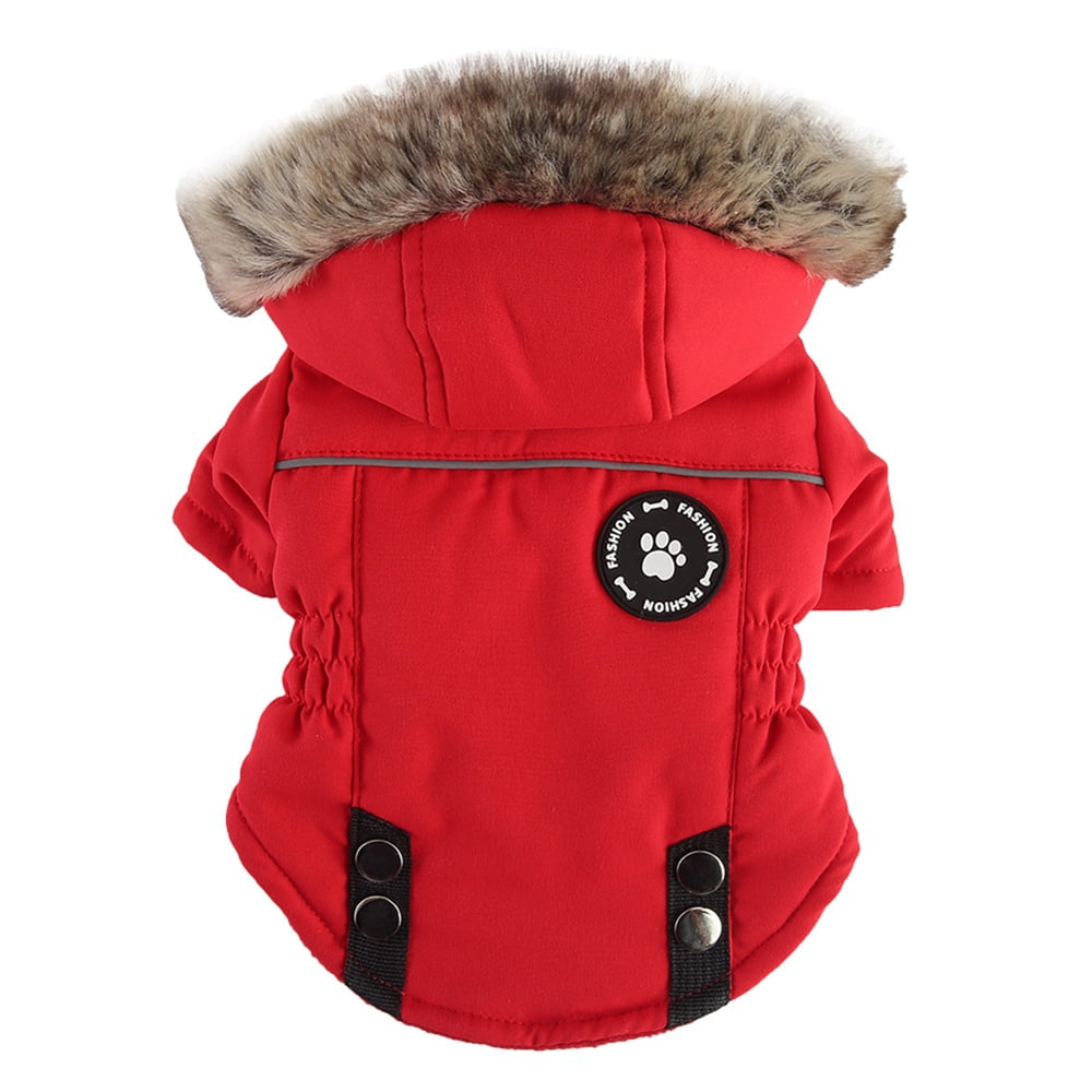 Baywell Dog Down Jacket Hoodie Coat Winter Waterproof, Warm Dog Clothes ...