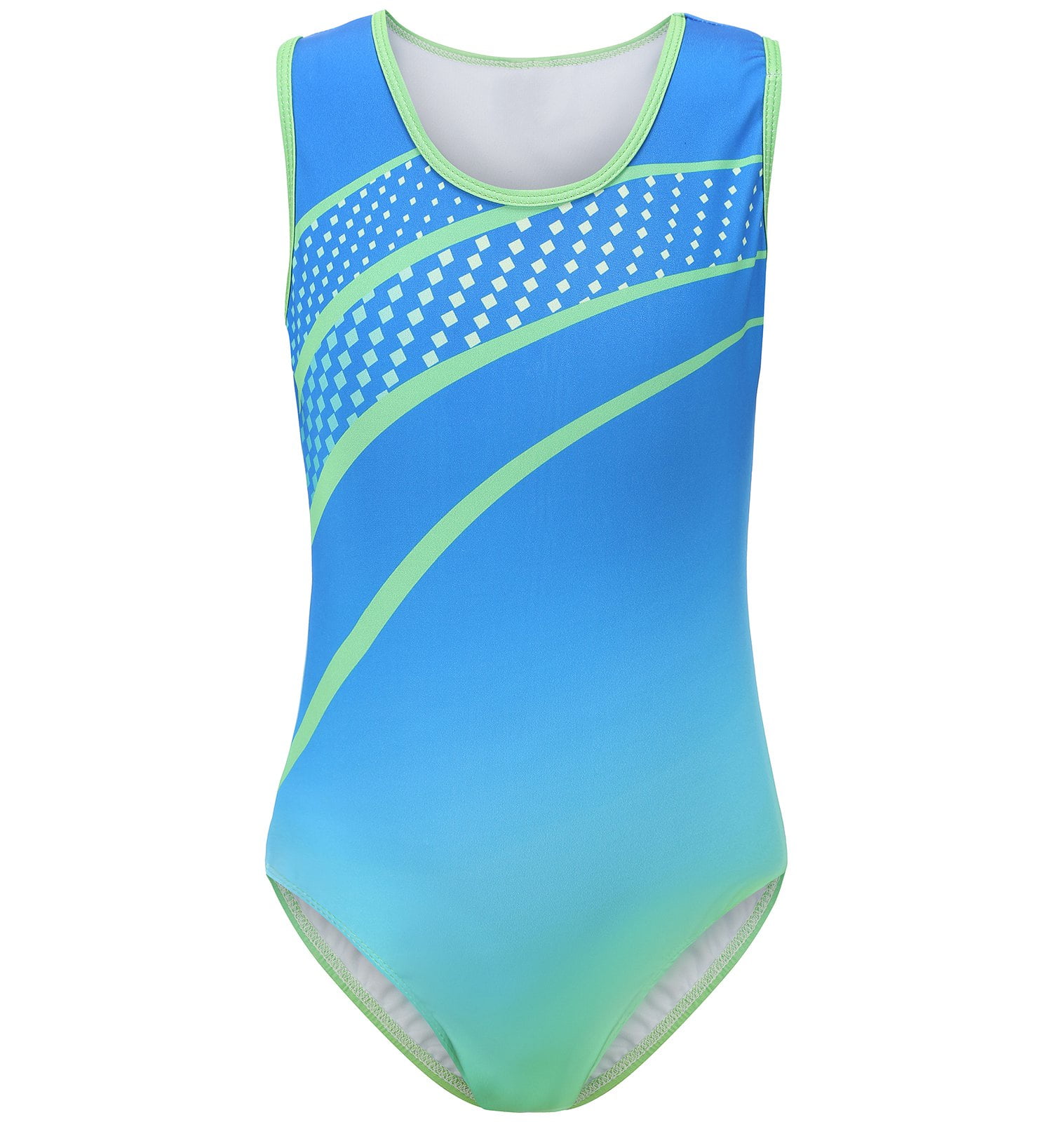 Baywell Girls Gymnastics Leotards Sleeveless Gradient Color Ballet