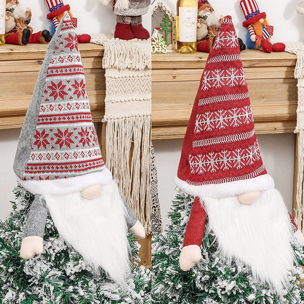 Baywell Gnome Christmas Tree Topper 2 Pack, Xmas Decorations, Top Hat ...