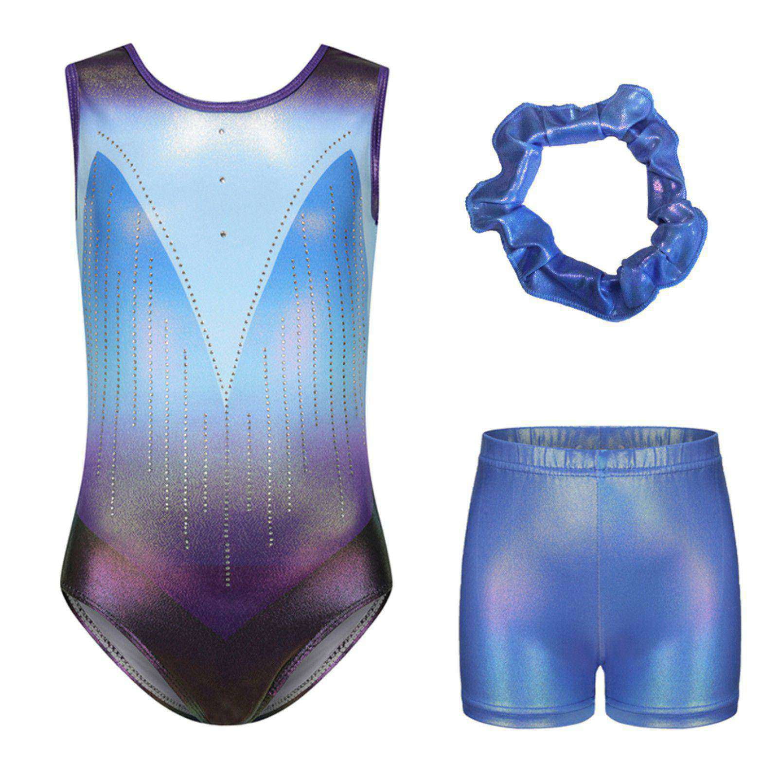 Baywell Gymnastics Leotards for Girls Sparkly Dance Unitards Biketards ...