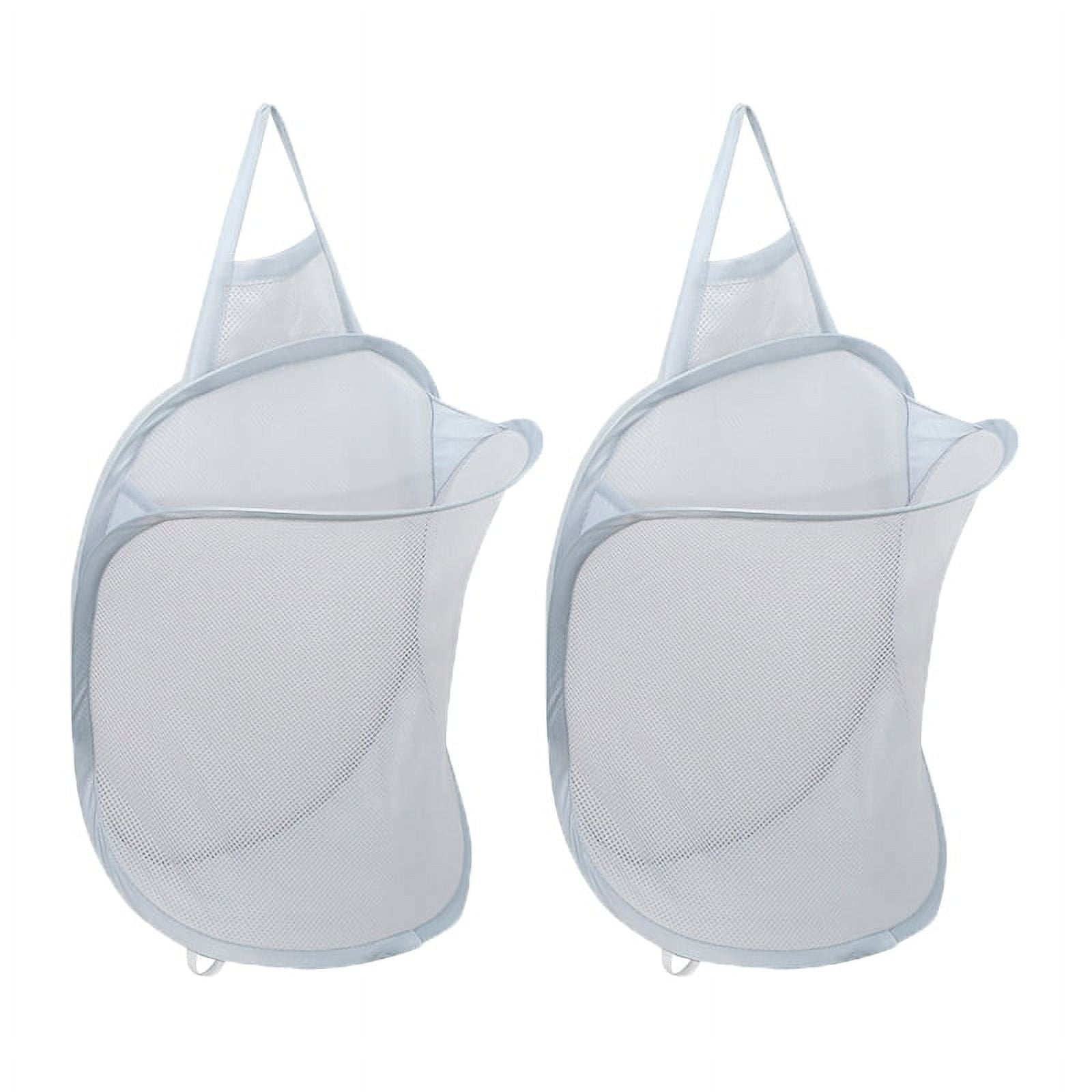 Baywell Hanging Laundry Hamper 2 Pack Mesh Laundry Basket Foldable ...