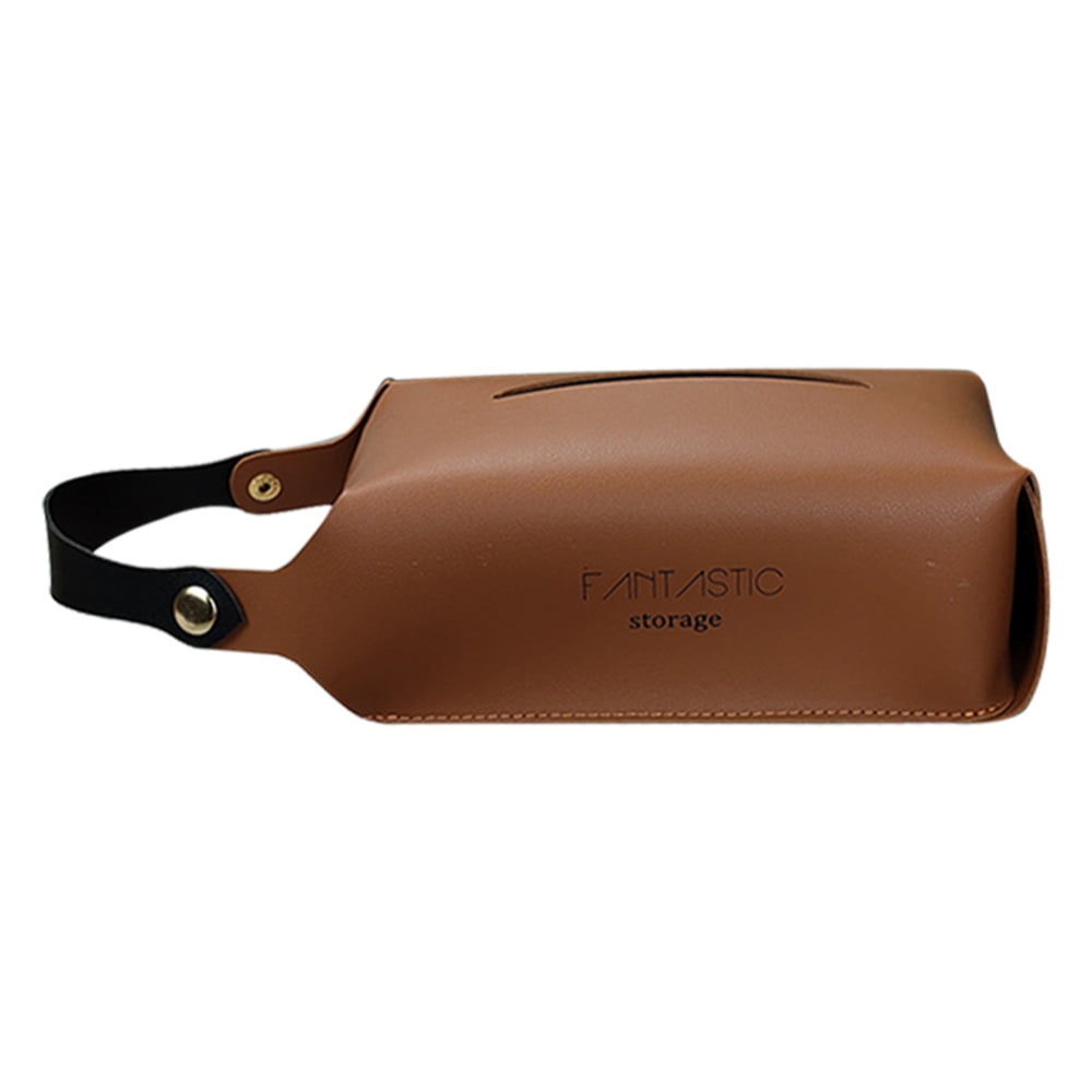 Baywell Hanging Tissue Box Foldable Tissue Holder PU Leather Tissue ...