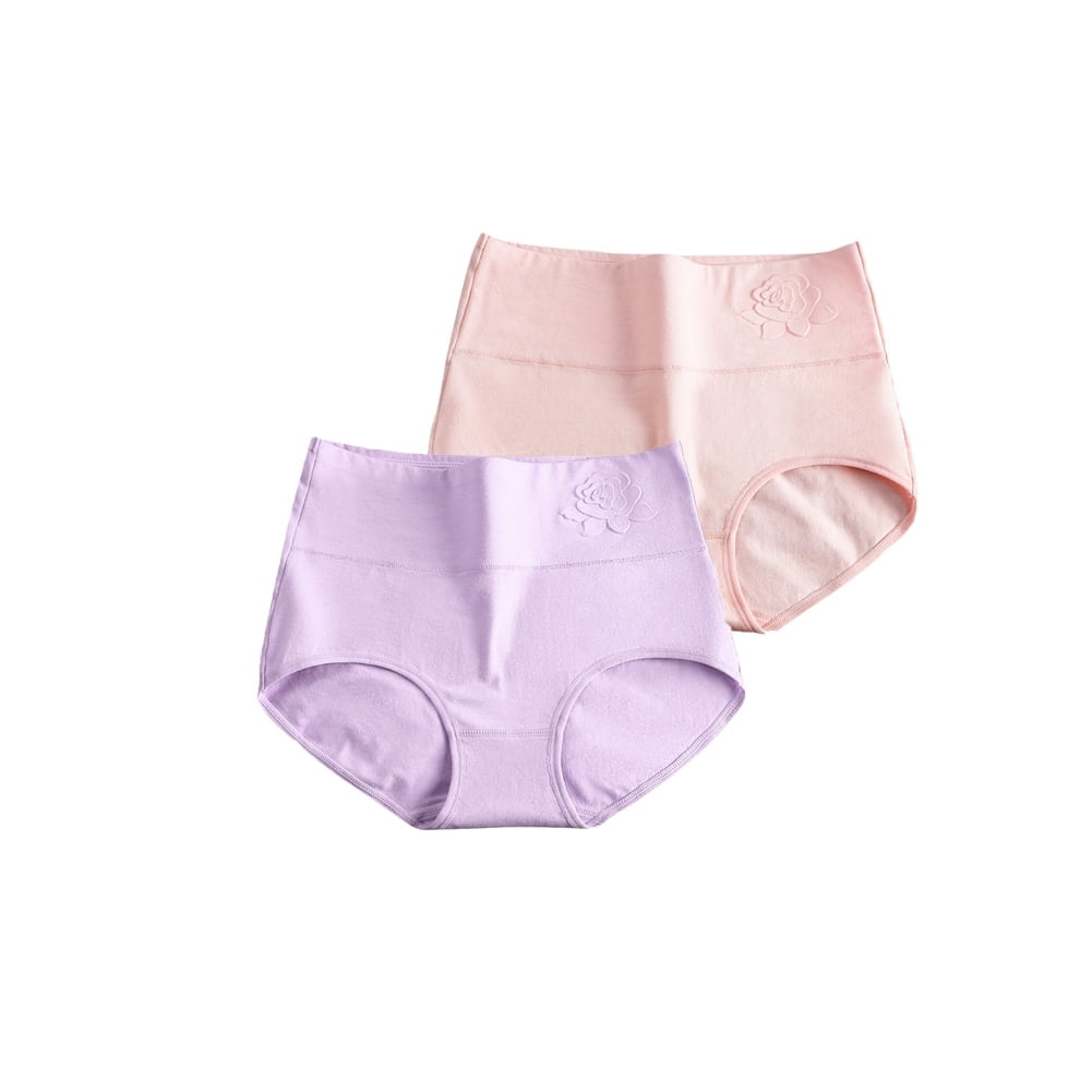 Baywell High Waist Tummy Control Panties for Women, Cotton Underwear No ...