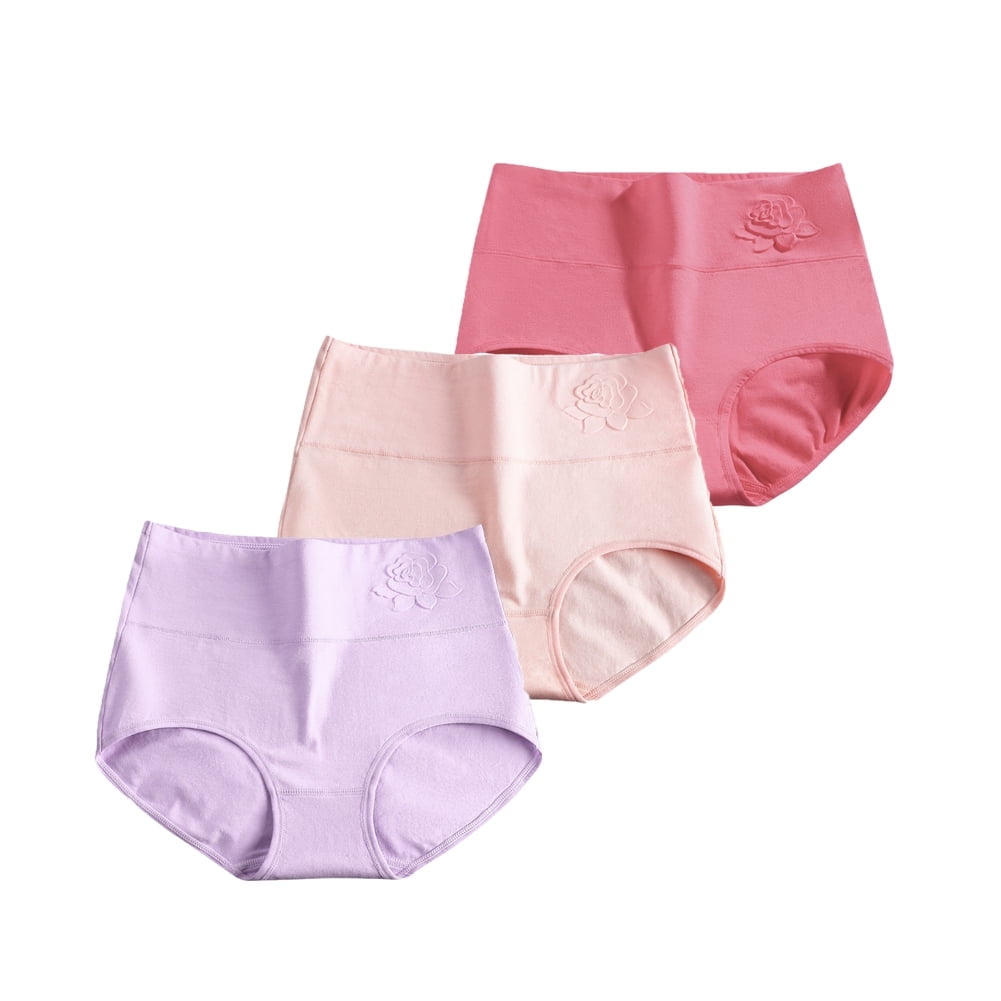 Baywell High Waist Tummy Control Panties for Women, Cotton Underwear No ...