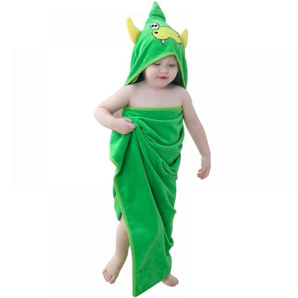 Baywell Kids Bath/Pool/Beach Hooded Poncho Towel-Cartoon Animal Cosplay ...