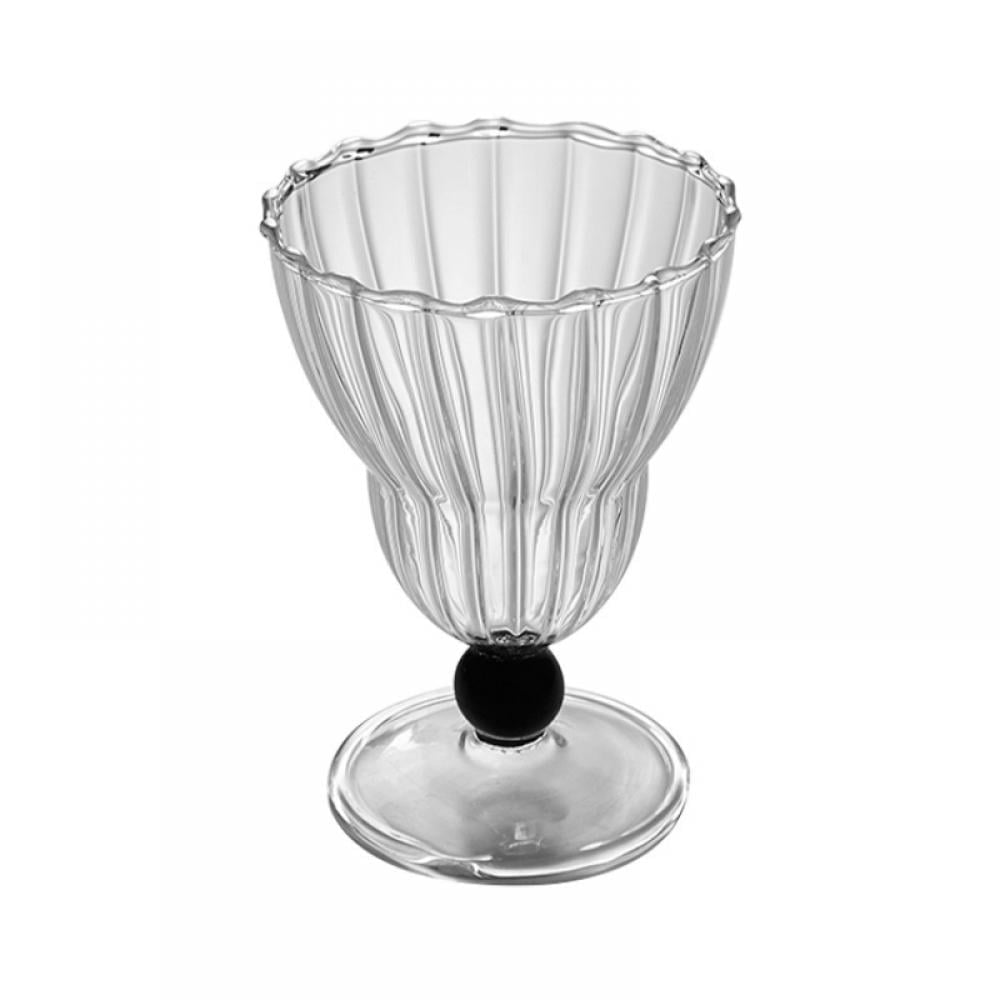 Baywell Milkshake Glass, Fountain Classic Glass for Ice Cream, Clear ...