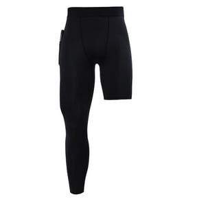 Shop One Leg Compression Pants for Sports and Fitness in Black