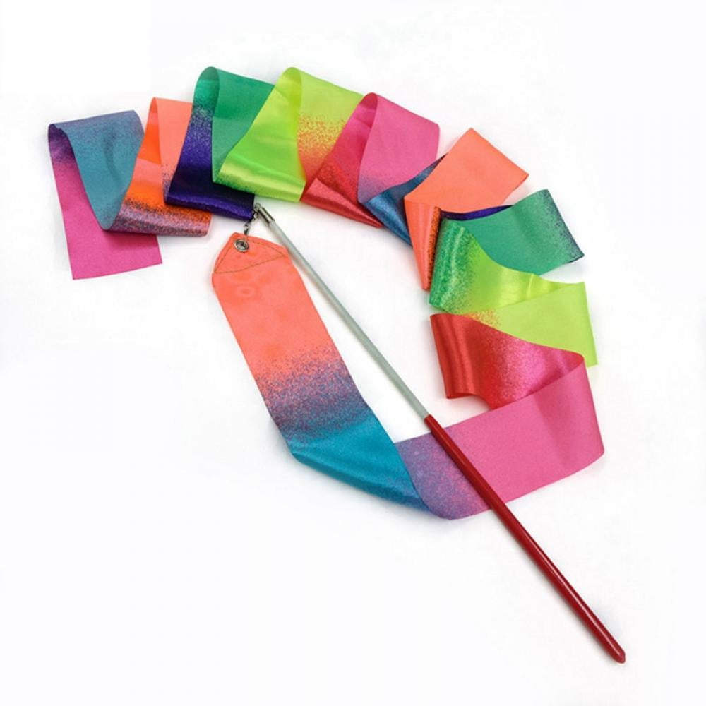 Baywell Rhythmic Dance Ribbons, 19.68ft Gymnastics Ribbon Wand Dancing ...