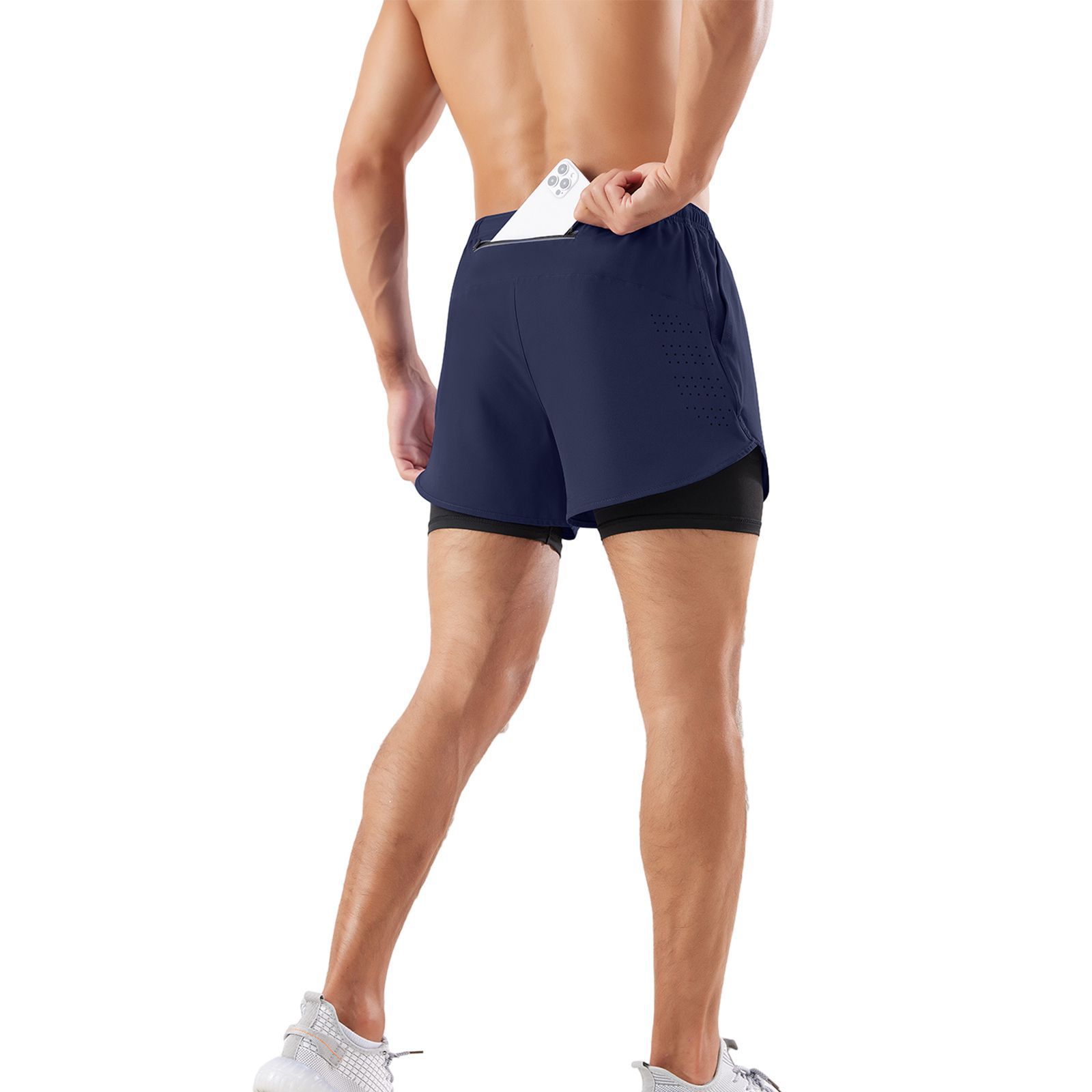 Baywell Running Shorts for Men, Mens 2 in 1 Running Shorts, Gym Shorts ...