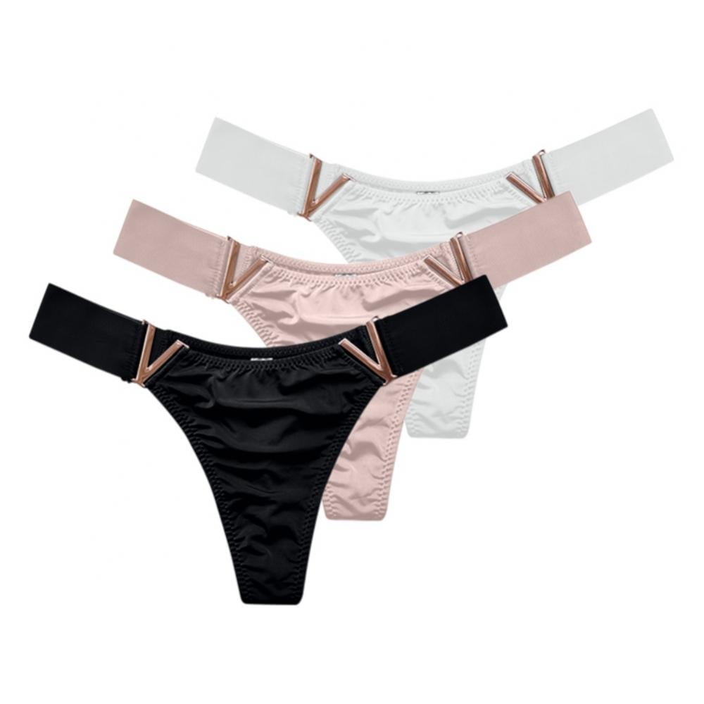 Baywell Seamless Cotton Thongs For Women, Low Waisted G String Thongs ...