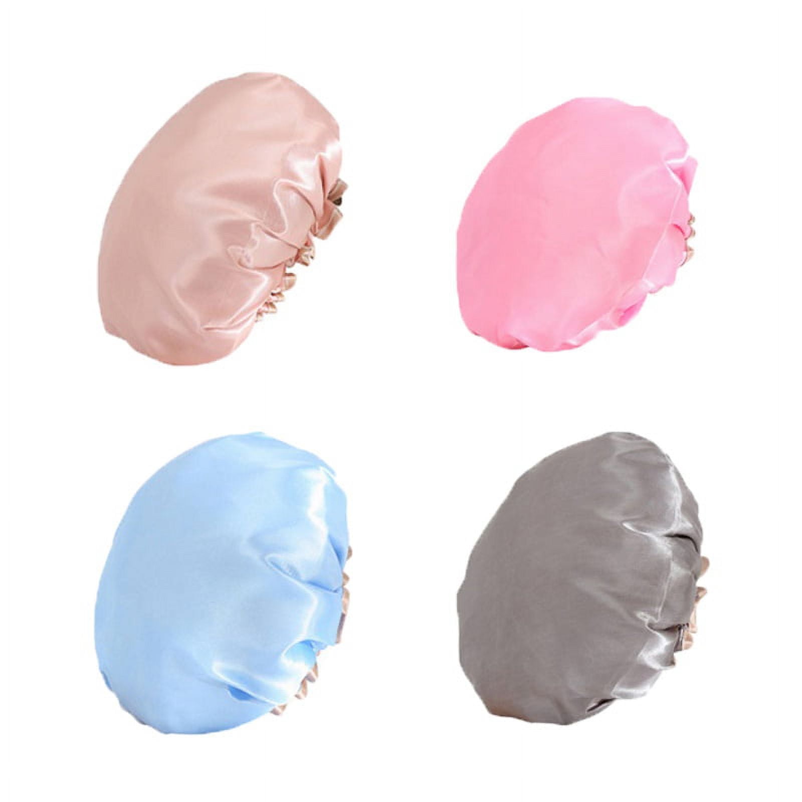 Baywell Shower Cap, 4-Pack Shower Caps for Women, Double Waterproof ...