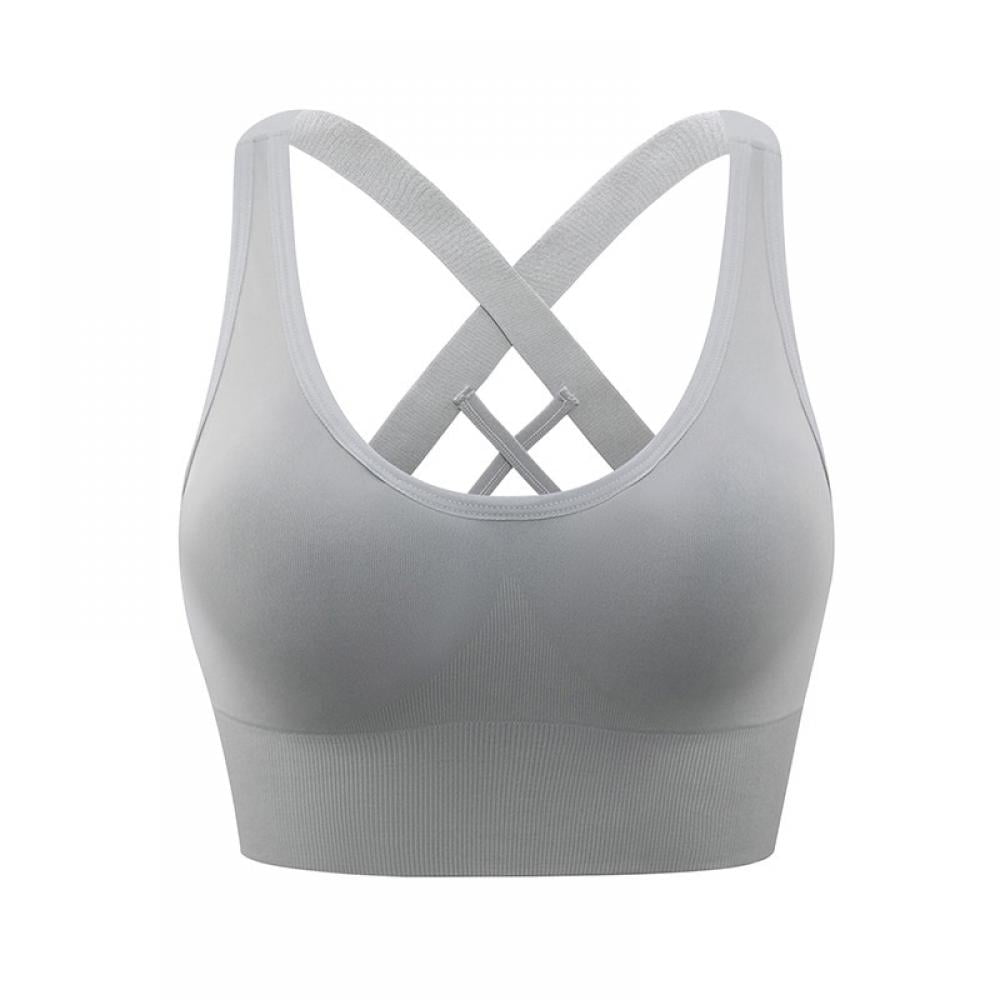 Baywell Strappy Sports Bra for Women, Sexy Crisscross Back Medium ...