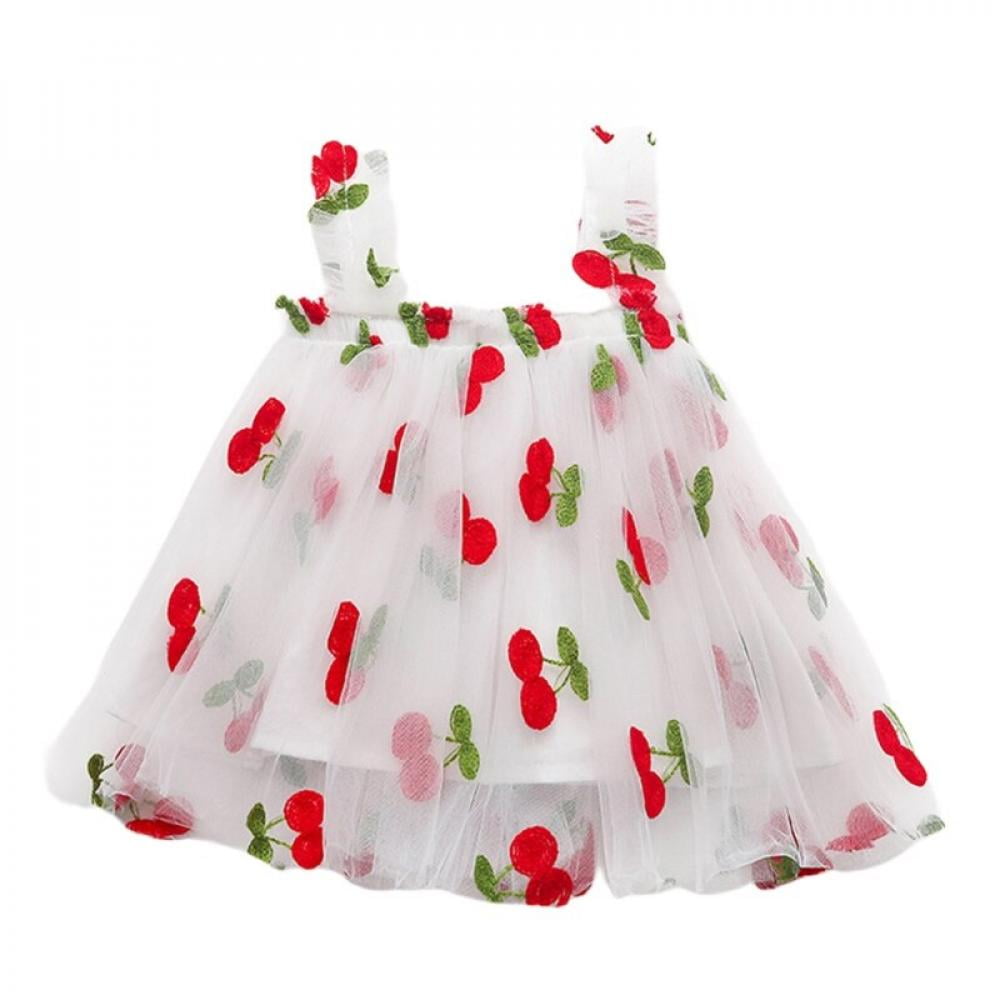 Baywell Toddler Girls Dress Summer Baby Kids Mesh Suspender Embroidered ...
